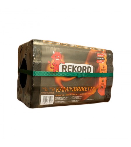 Mattonelle di lignite Rekord 10kg carbone pressato per stufa e camino